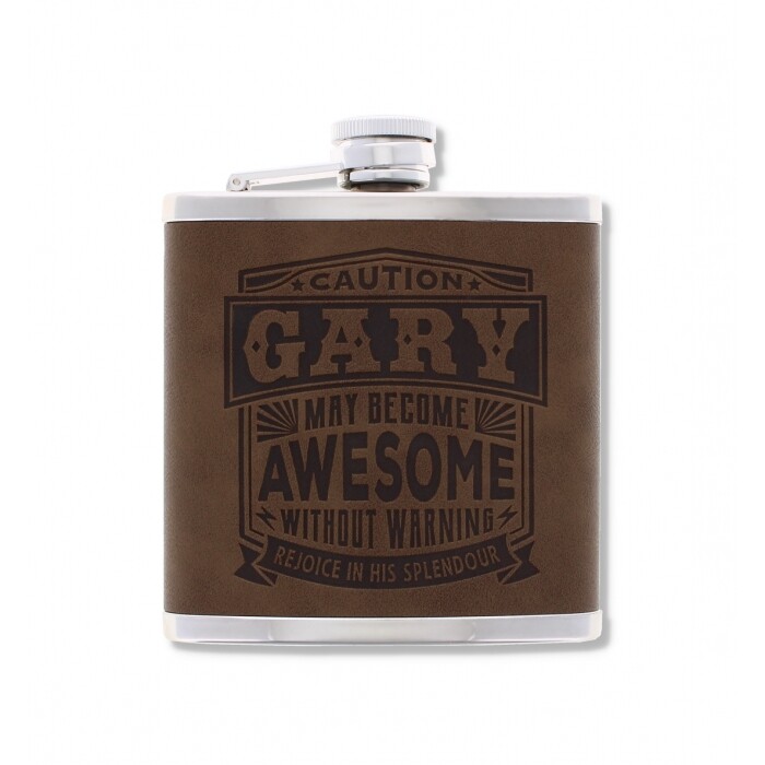 Top Bloke Hip Flask History & Heraldry Pre-Personalised Names Men's ...