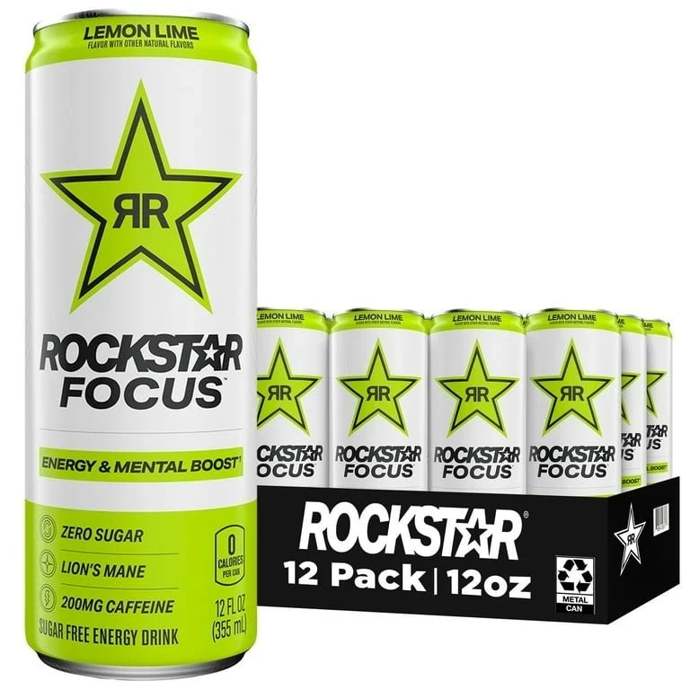 Купить 12pk 16 Fl Oz Rockstar Energy Drink Lemon Lime Flavor (Read ...