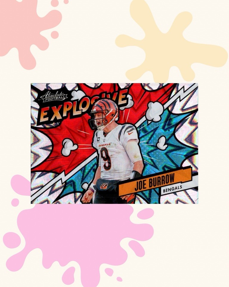 2024 Panini Absolute Joe Burrow Explosive Insert #EX-JBW – SSP Case Hit ...