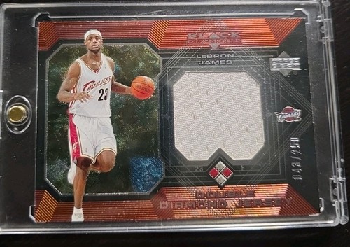 Lebron James 2004-05 Upper Deck Black Diamond Game Used Jersey Patch ...