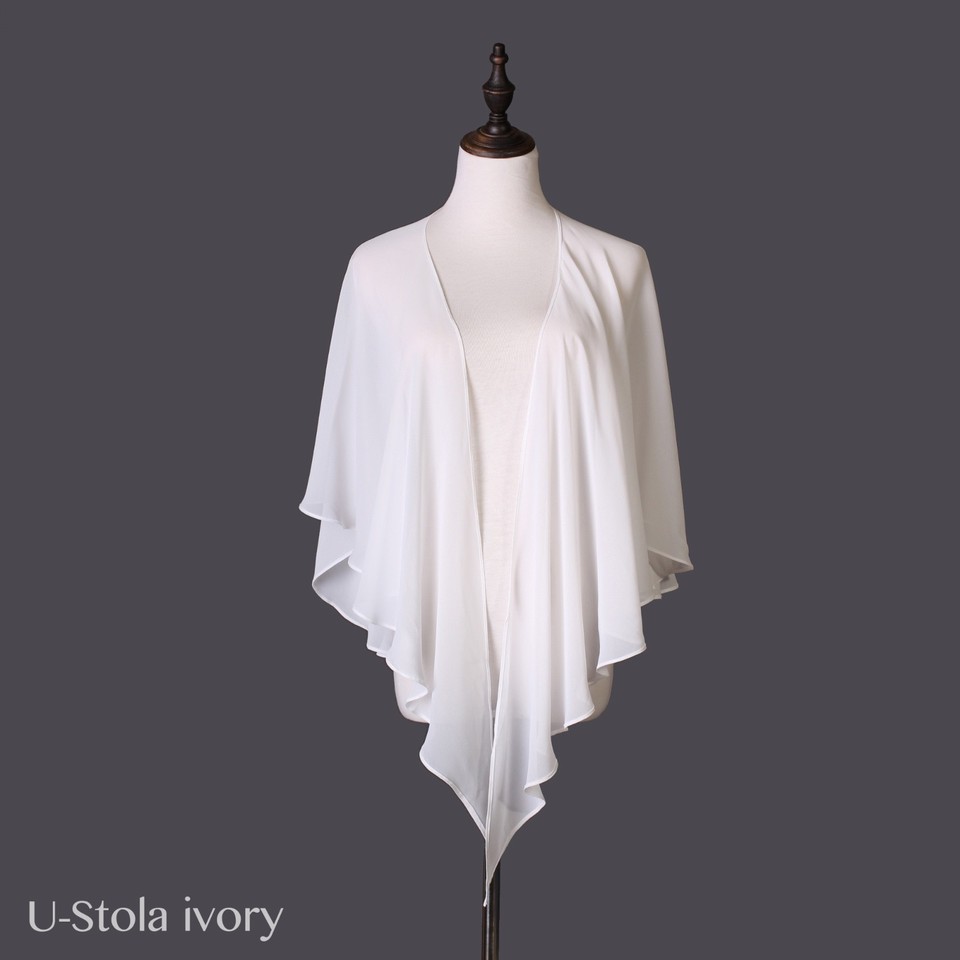 U-Form Stola Schal Tücher Stolen Hochzeit Freizeit Party chiffon Trends ...