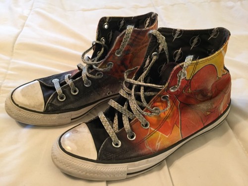 Converse All Star DC Comics The Flash Hi Top Shoes Sneakers Size M 6 W ...