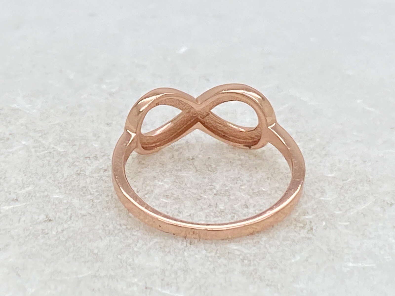 Sterling Silver ATI CN Infinity Symbol Rose Gold Tone… - Gem