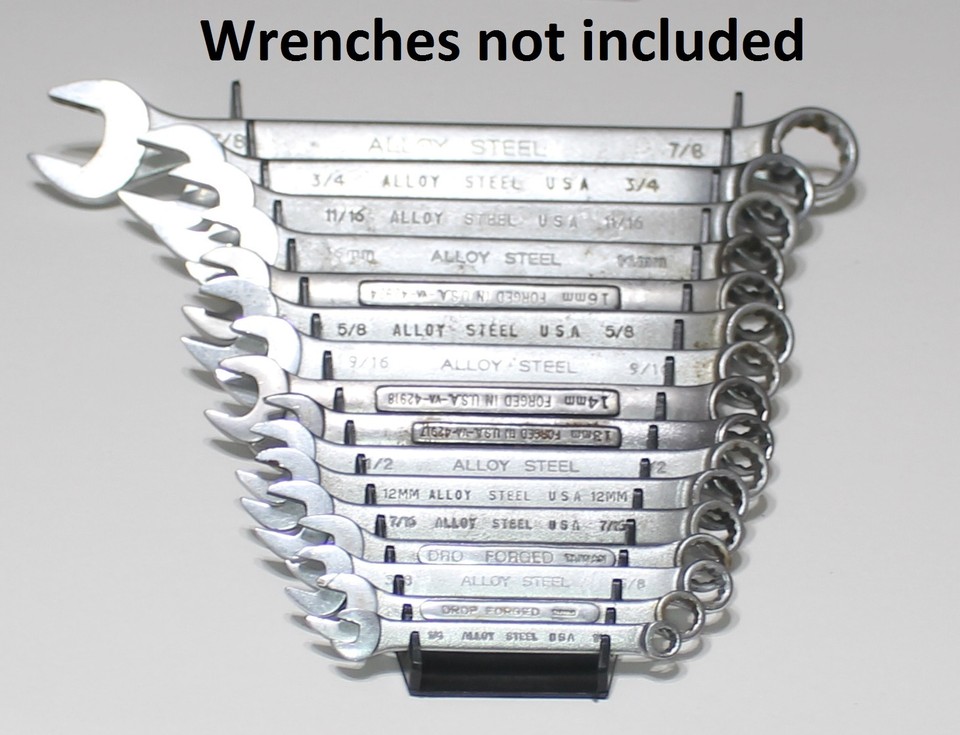 Wrench Organizer Storage Rack Tray Sorter Tool Box 16 Wrench Holder 2 ...