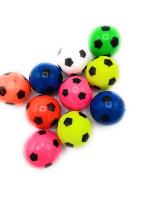 24 Flummy Fußball 36mm Hüpfen Mitgebsel Kindergeburtstag Tombola Garten ...
