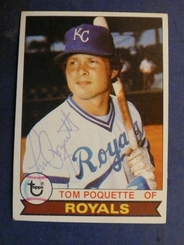 Tom Poquette Signed 1979 Topps Baseball Card with COA | eBay