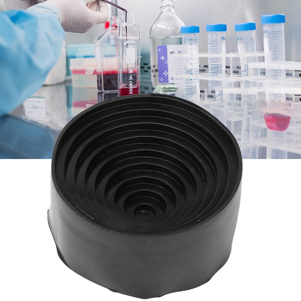 Diameter 90mm/3.54in Laboratory Flask Stand Black Rubber Round Flask ...