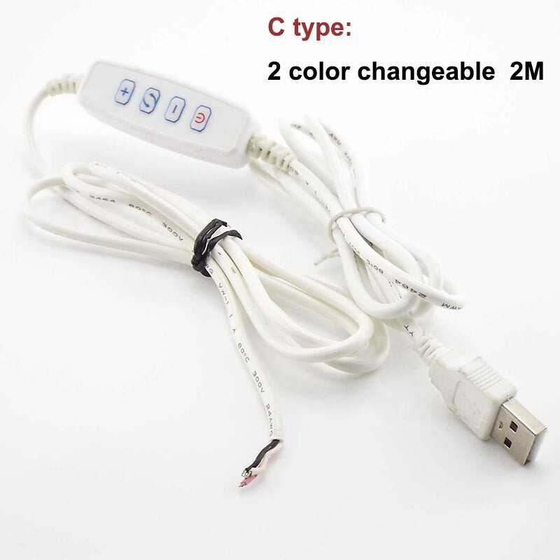 DC 5V LED Dimmer USB Port Power Supply Line Cable With ON OFF Switch ...