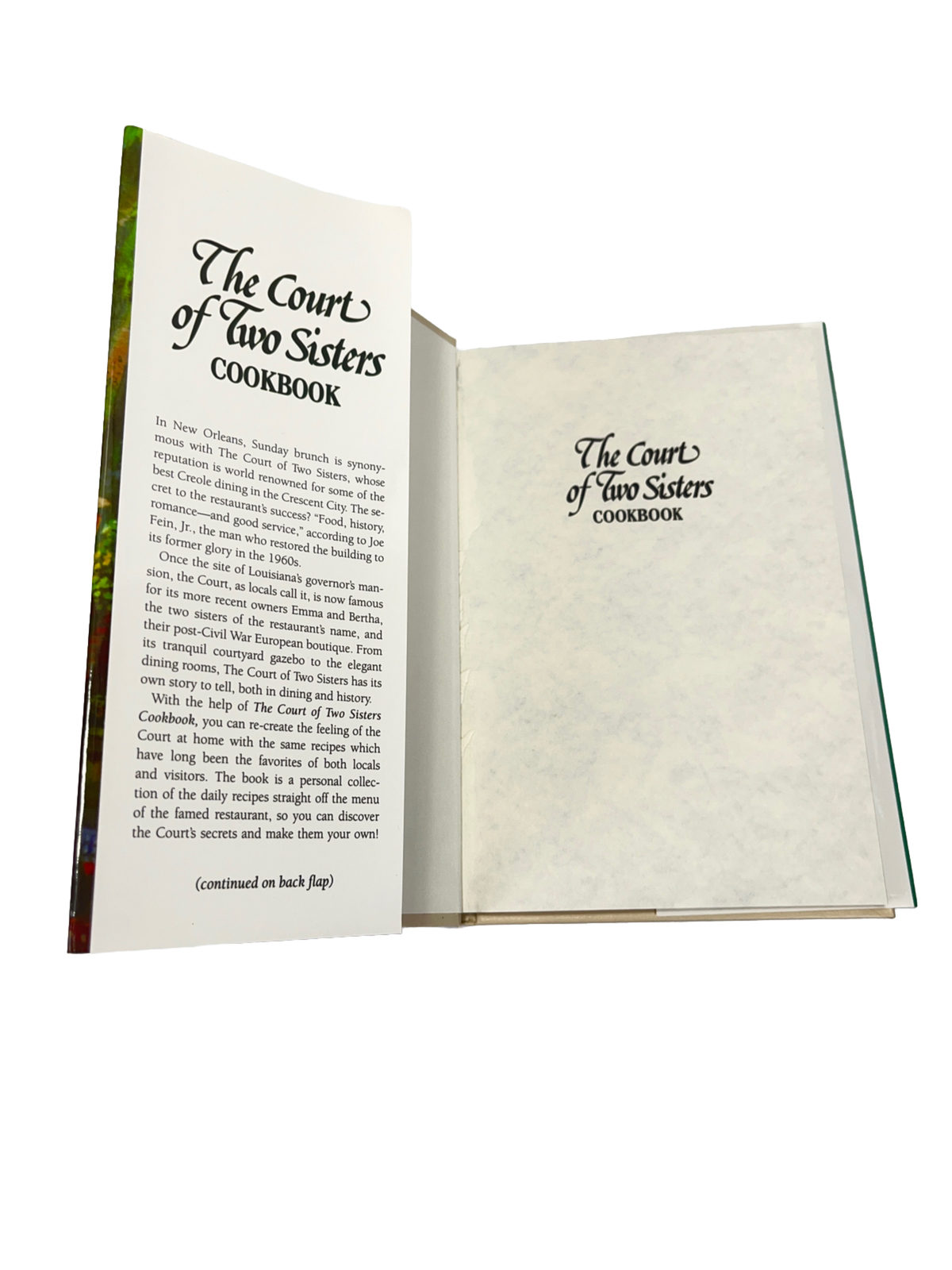 The Court of Two Sisters Cookbook Mel Leavitt Restaurant History French ...