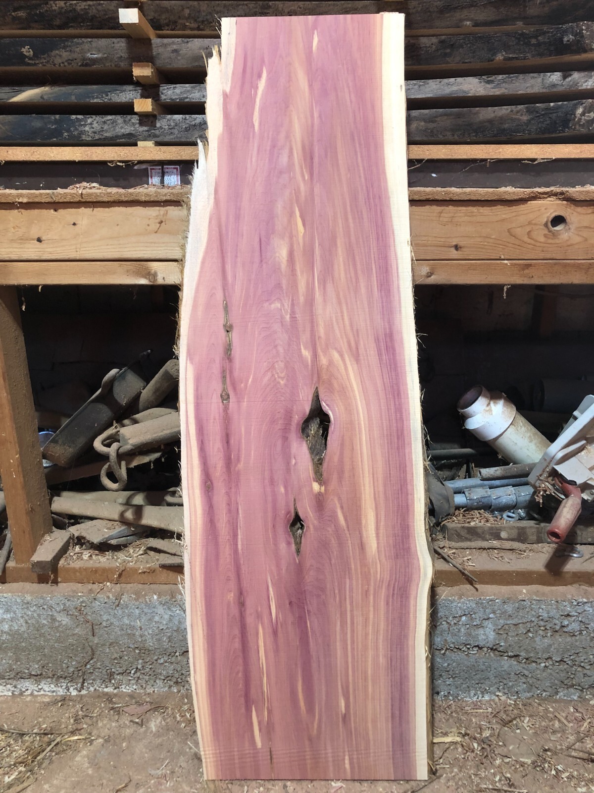 Live Edge Red Cedar Lumber Slab Rustic Woodwork Craft Wood Slabs 46 x ...