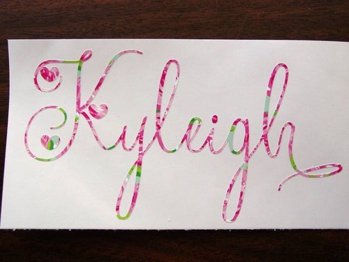 Fancy Personalized Decal, Personalized Name, Script Decal, Vinyl Decal ...