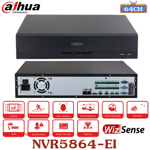 Dahua 64CH NVR5864-EI 4K AI 8SATA 32MP Video Recorder WizSense Face ...