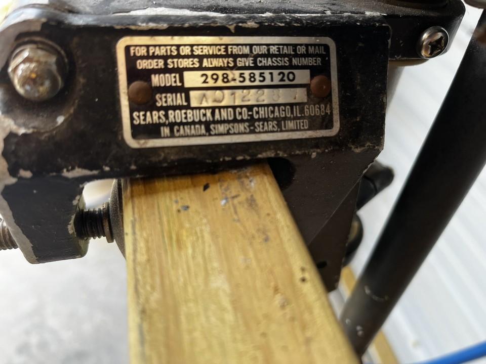 Vintage very rare sears roebuck GAMEFISHER 1.2 hp outboard motor 2 ...