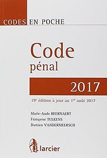 Code en poche - Code pénal 2017: À jour au 1er août 2017... | Buch ...