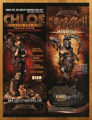 2010 Shiflett Brothers Chloe/Scratch Statues Print Ad/Poster Fantasy ...