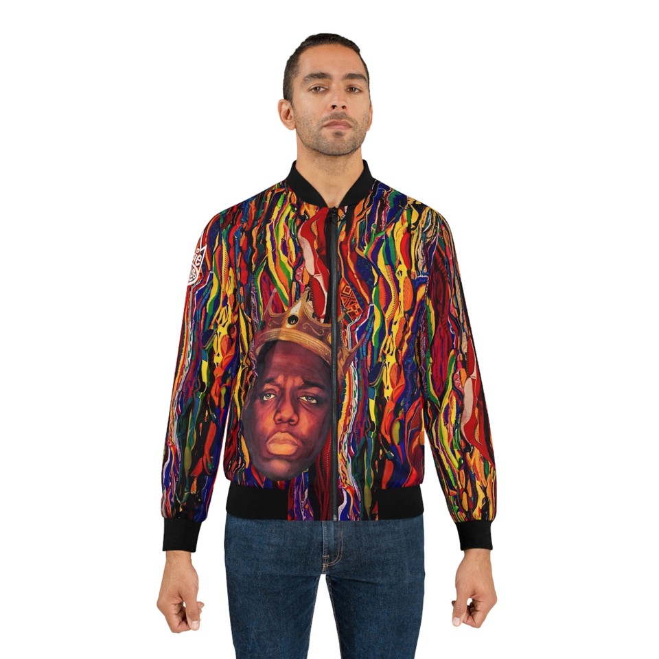 Notorious BIG Coogi Print Men's Bomber Jacket - Biggie Smalls Flight ...