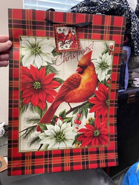 Giant Cardinal Large Merry Christmas Gift Bag 18" Party Supply New! | eBay