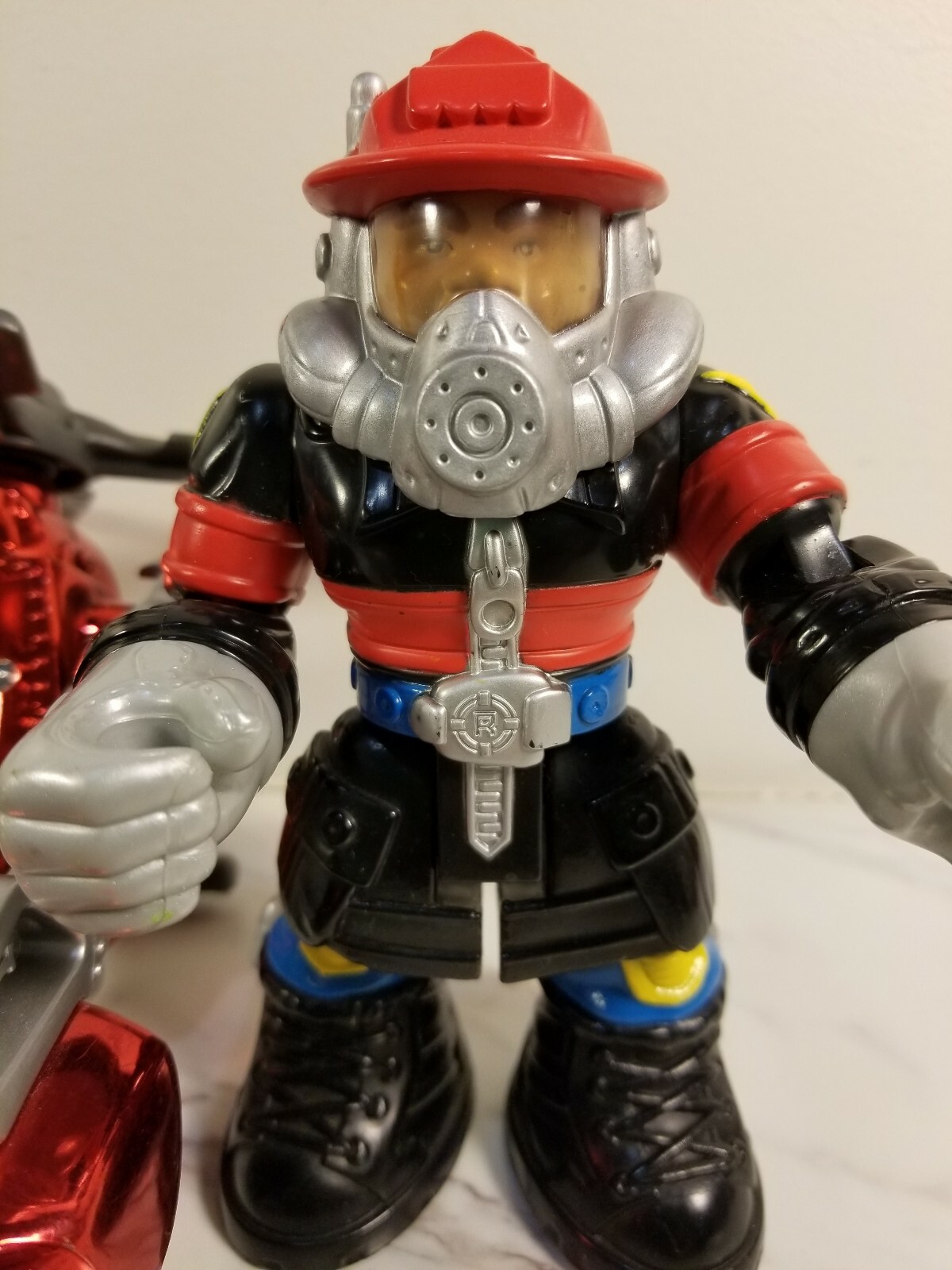 Fisher Price Rescue Heros (Hal E Copter Fire Fighter) Action Figure | eBay