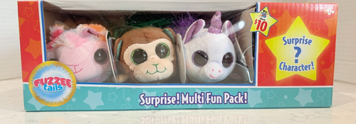 NEW Fuzzee Tails Surprise Multi Fun Pack 3+1 Plush Toys Multicolor Ages ...