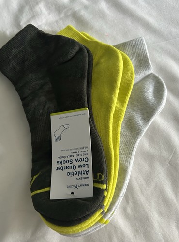 Old Navy Women’s Athletic Low Quarter Crew Socks Onesize NEW 3 pack | eBay