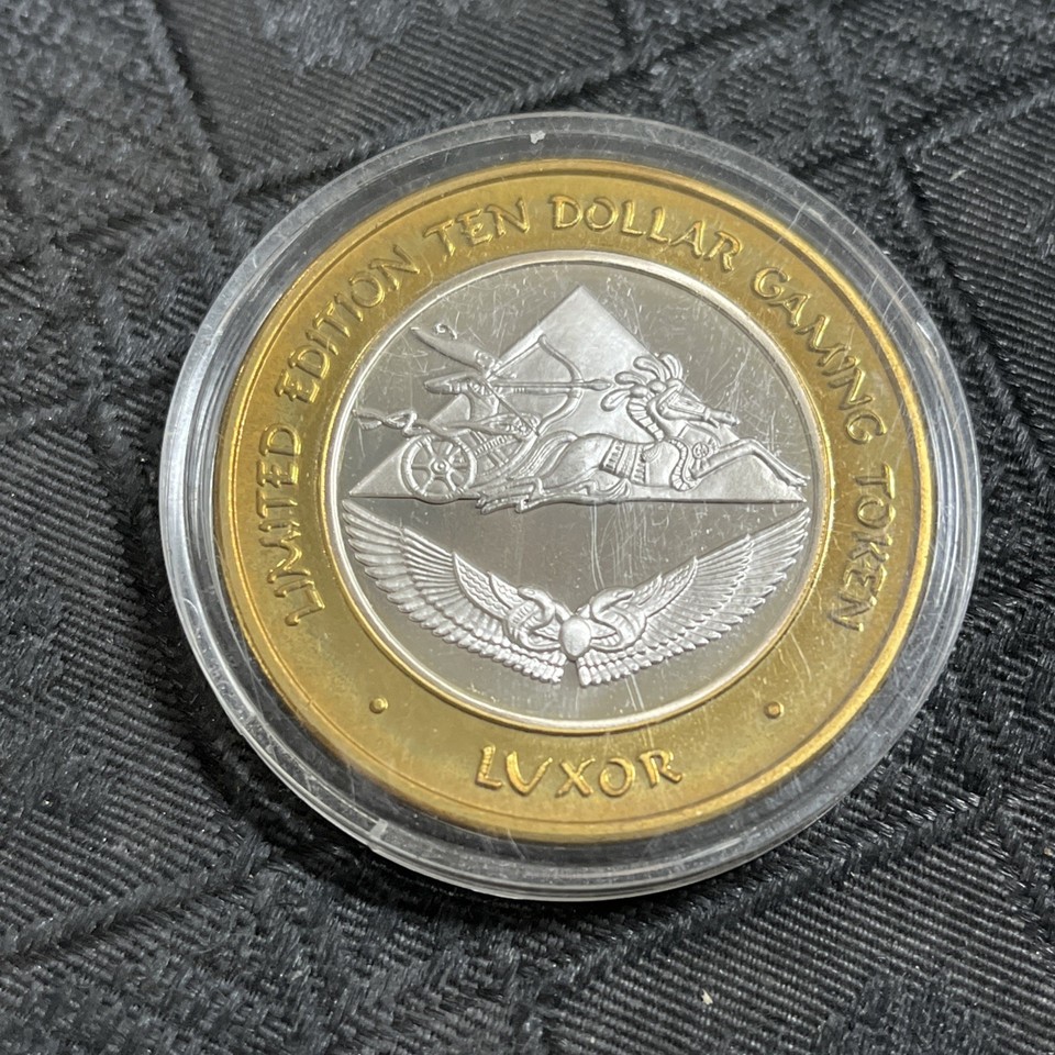 LUXOR $10 “ Chariot wings “ Gaming Casino Token .999 SILVER Strike | eBay