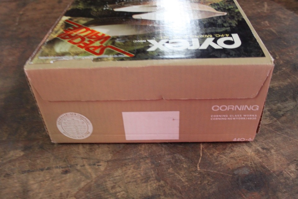 SCARCE NOS SEALED PYREX WOODLAND 4PC MIXING BOWL SET 440-6 CORNING | eBay