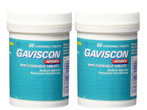 2 X Gaviscon Advance Chewable Tablets Peppermint 60 Tab | eBay