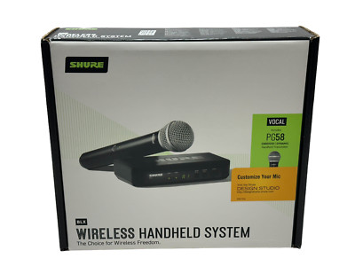 Shure Wireless Handheld Microphone System BLX24/PG58 J11 Capsule Open ...