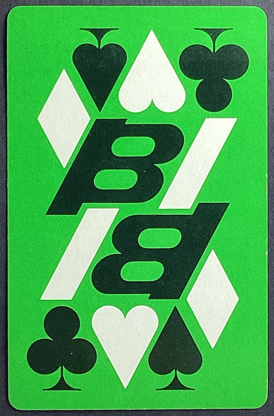 B Pips Green Reversible Vintage Single Swap Playing Card Redislip Joker ...