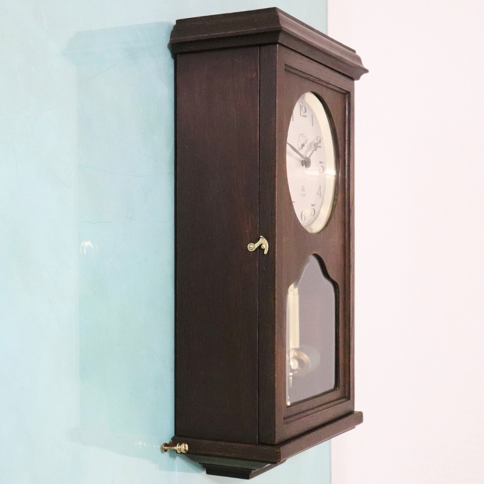 ATO HALLER & BENZING Antique Wall TOP Clock 1920s ELECTRIC! Super RARE ...