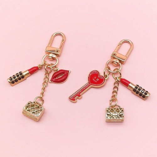 Charms for Women Key Chain Black Rhinestones Key Ring Female | eBay