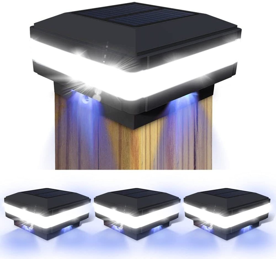 1/4/8x Solar Post Cap LED Lights For 4x4 5x5 6x6 Post Outdoor Fence ...
