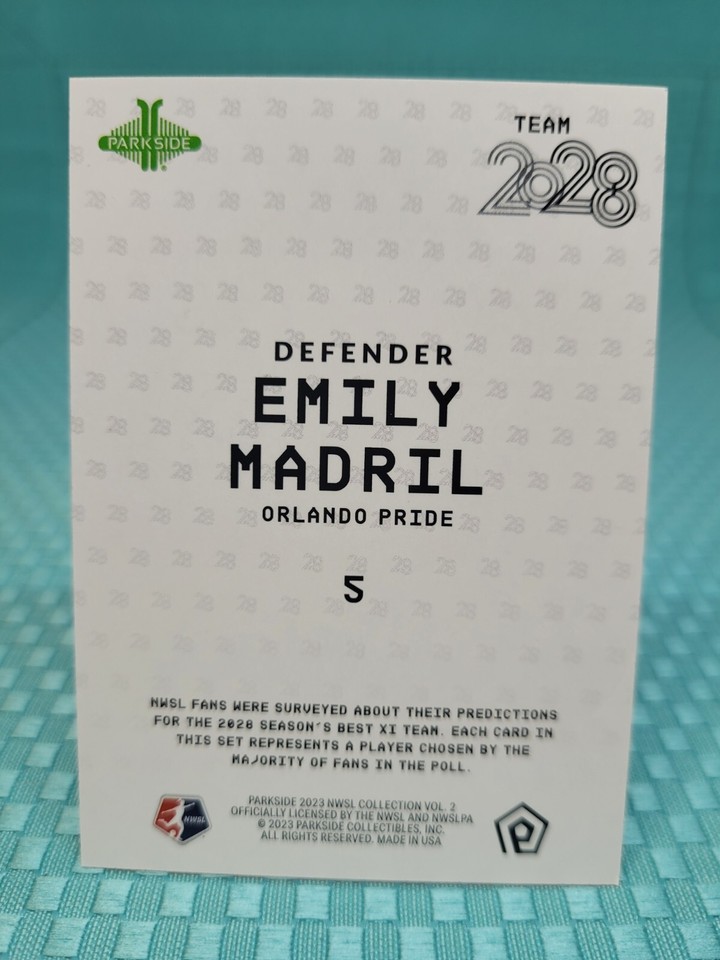 /100 - 2023 NWSL Parkside Volume 2 Team 2028 Emily Madril #5 | eBay