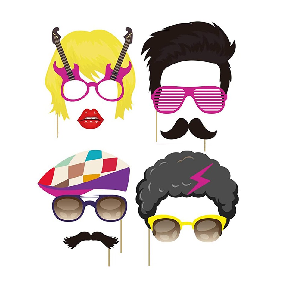 Funny Party Props Photo Booth Moustache Birthday Wedding Selfie ...