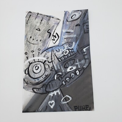 Abstract Rusty Cat Original Painting On Paper By NYC Graffiti Artist ...