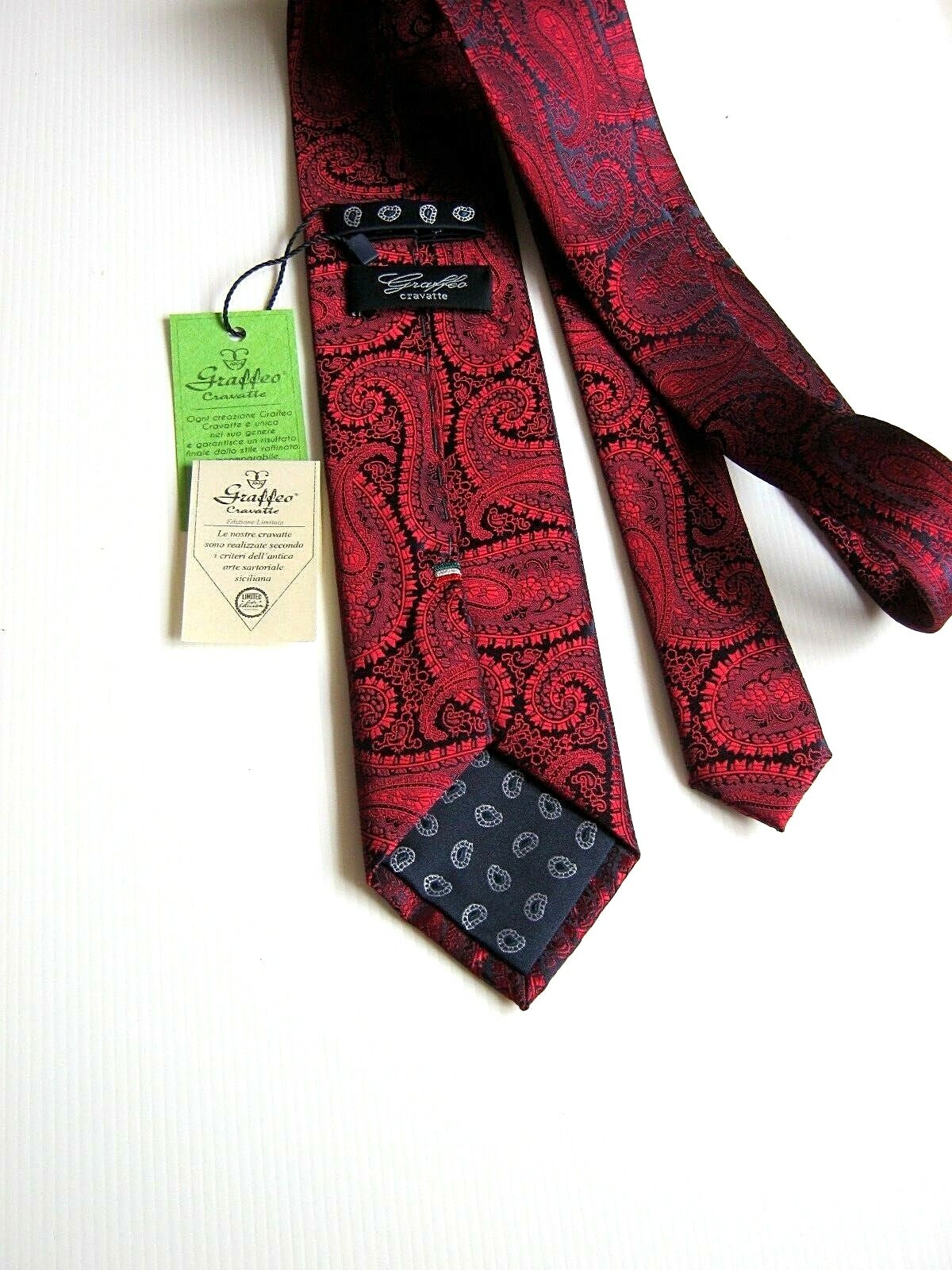 LUXURY GRAFFEO SARTORIAL LIMITED PURE EDITION SILK PURE SILK MADE IN ...