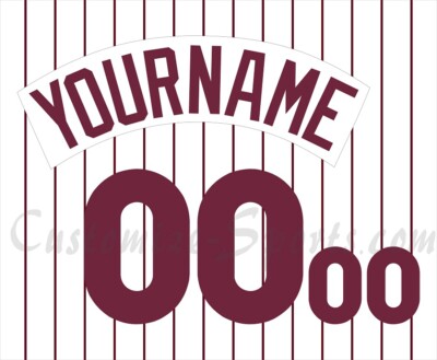 Philadelphia Phillies Customized Number Kit for 1987-1989 Home Uniform ...