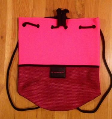 Victoria's Secret Pink Waterproof Drawstring Bag, New in Bag | eBay