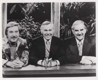 JOHNNY CARSON signed THE TONIGHT SHOW 8x10 w/ coa ED McMAHON & DOC ...