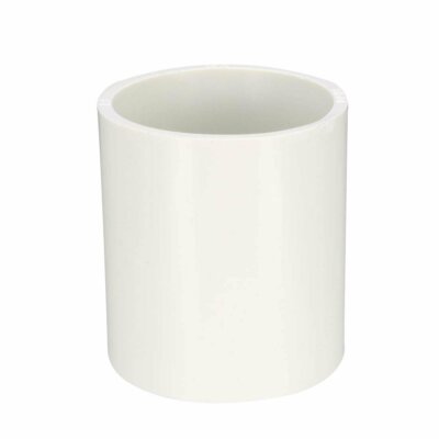 50mm Glued ( 55mm ) Waste Pipe Coupler - Joiner White Solvent Weld | eBay