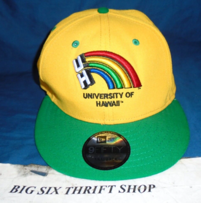 University Of Hawaii Old Logo Rainbows Hawaii Gray 59Fifty Fitted Hat