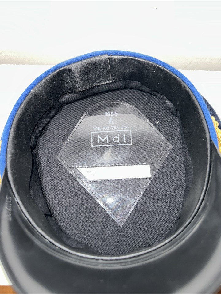 Vintage East Germany Mdi 1856 A Military Army Visor Hat Dark Blue ...