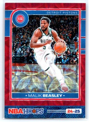2024-25 Hoops #145 Malik Beasley Premium Prizms Scope Red #/49 | eBay