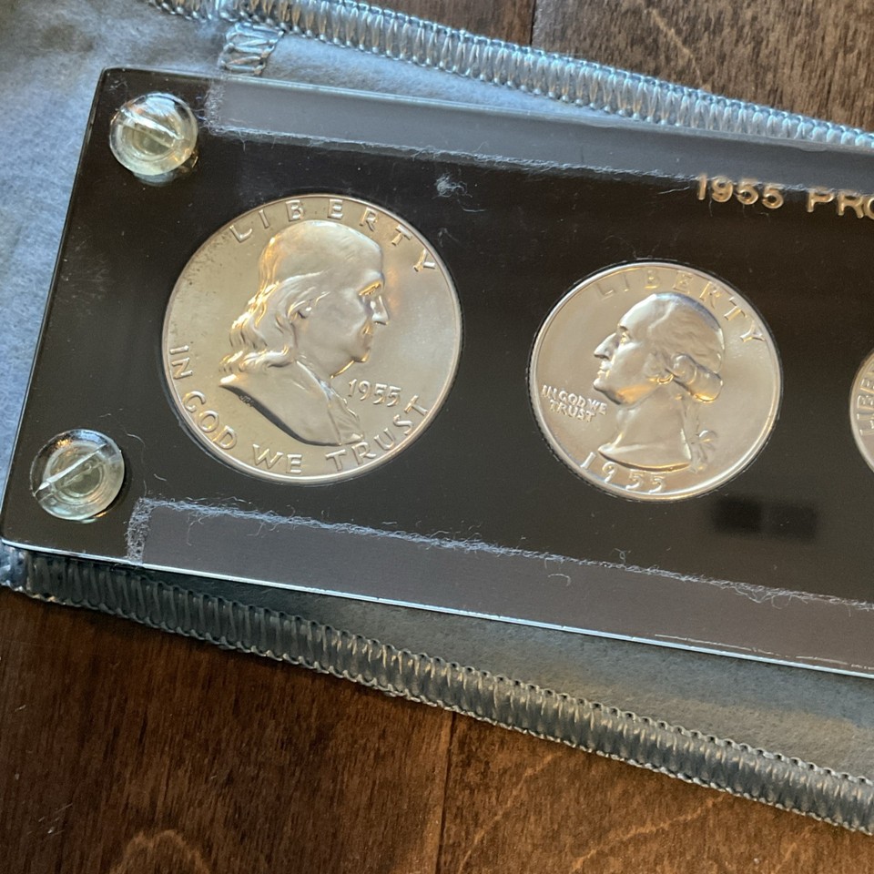 1955 US PROOF SET IN ORIGINAL MINT ISSUED HARD PLASTIC CONTAINER | eBay