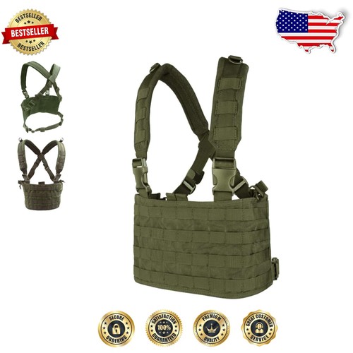 Versatile Olive Drab Chest Rig with Adjustable Waist and Utility ...