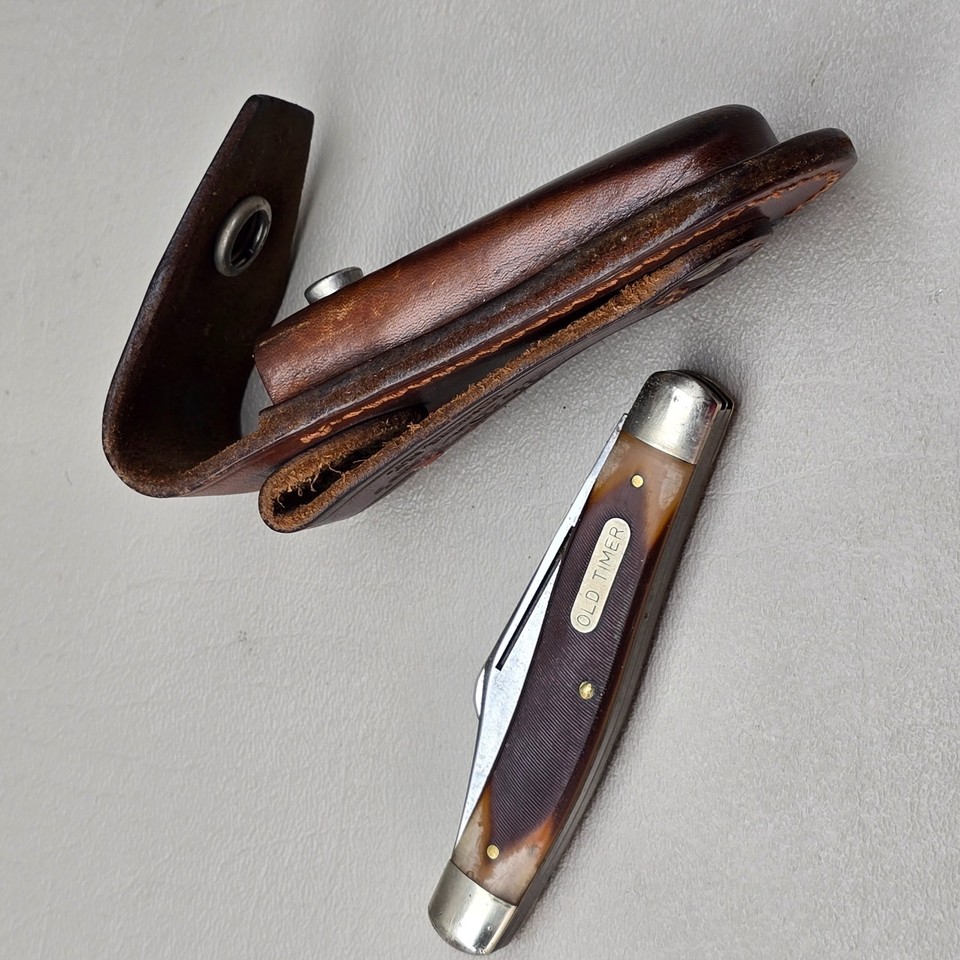 Vintage Old Timer USA Schrade 3 Blade 80T Pocket Knife | eBay