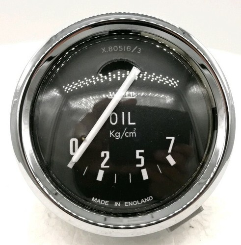 Triumph Tr2 Tr3 Tr3A Tr4 Jaeger Oil Pressure Gauge for European market ...