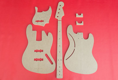 Jazz Bass Guitar Router Template Set wNeck and Pickguad 1/2 MDF CNC ...