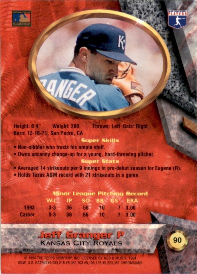 1994 Bowman's Best #90 Jeff Granger Rookie | eBay