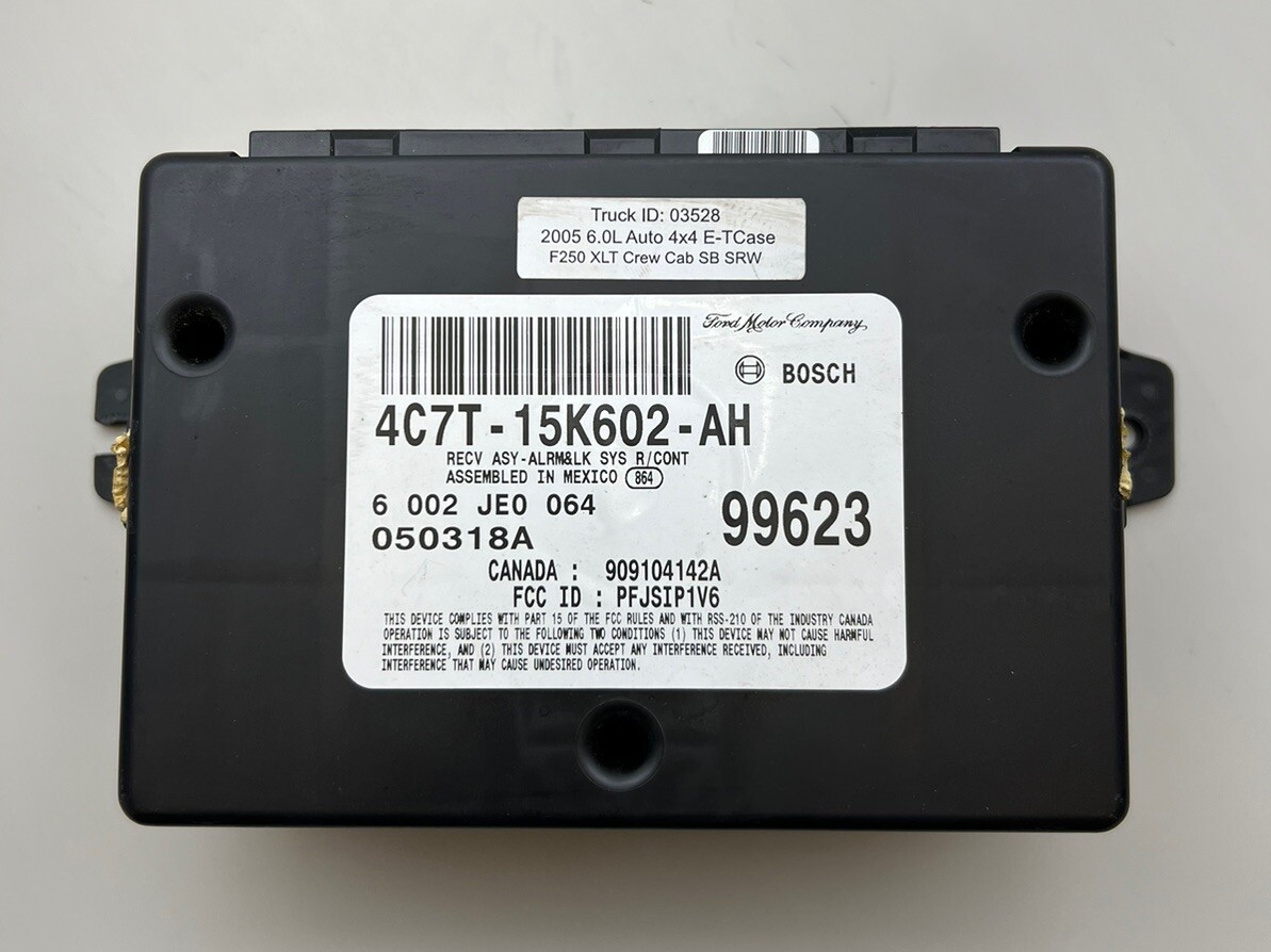 04-07 Ford F250 F350 Anti-Theft VSM Keyless Body Computer Module 4C7T ...